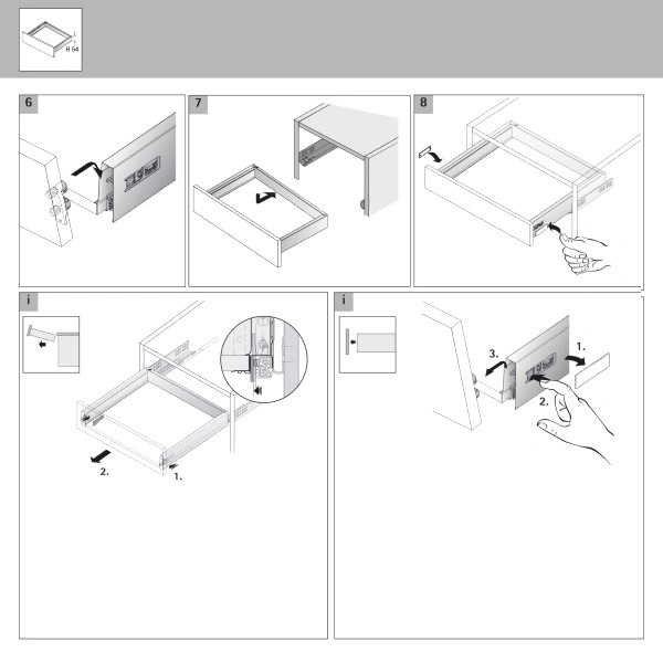 H atira stranica fioke h54 470mm antracit (par)